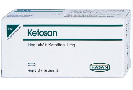 Ketosan Ketotifen 1mg Hasan (H/30v) | Top Thuốc